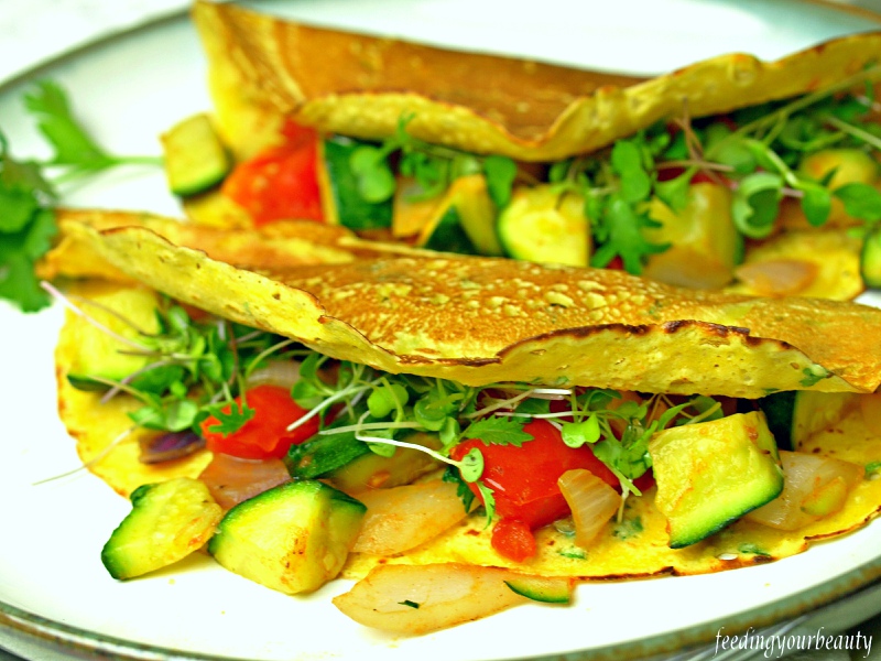Easy Garden Veggie Protein Crepes (Vegan, Gluten-Free, Grain-Free ...