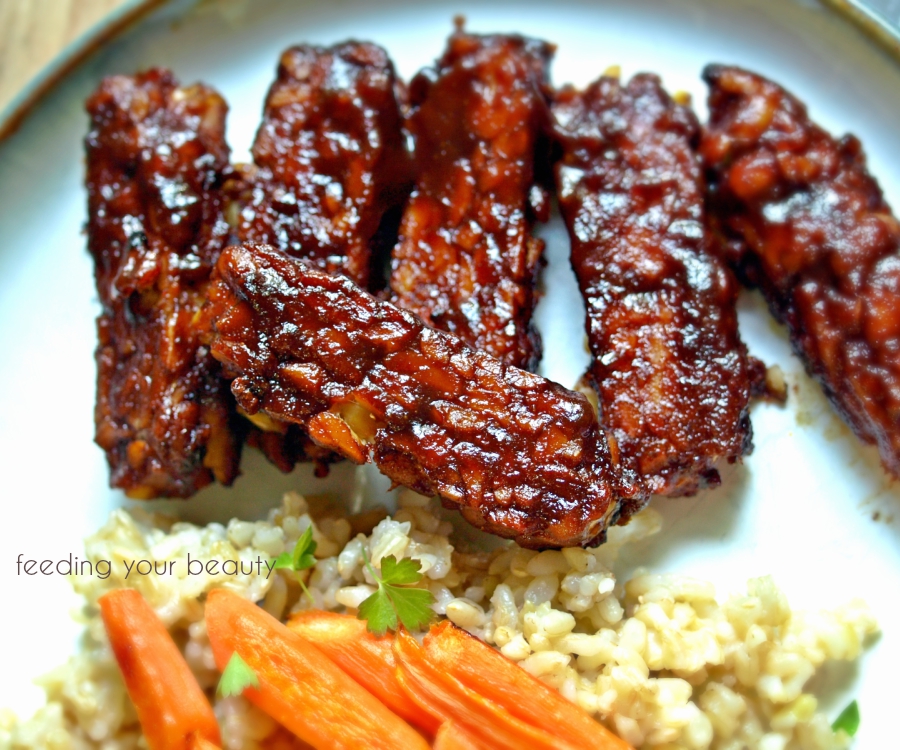 Sticky Baked BBQ Tempeh Strips (Vegan, Gluten-Free, Oil-Free) – Feed ...