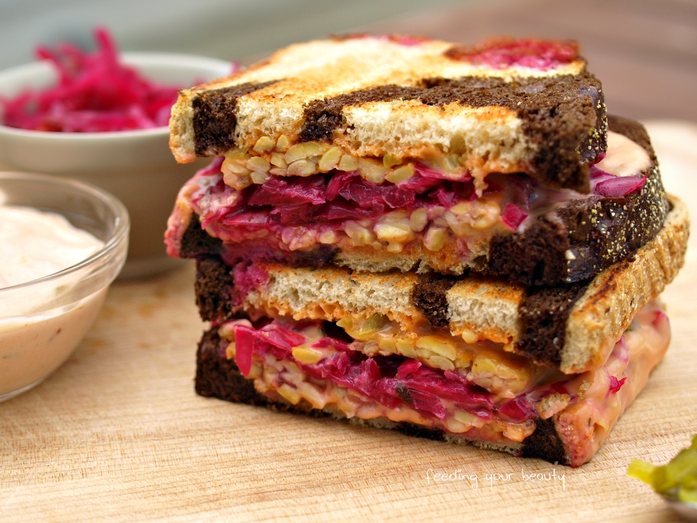 The “Ruby” – Vegan Tempeh Reuben Sandwich – Feed Your Beauty